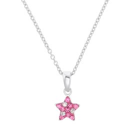 Prinzessin Lillifee Kette mit Anhänger »Shinig Star, 2036421« mit Preciosa Crystal silberfarben-rosa-kristallweiß Halskette für Mädchen mit...