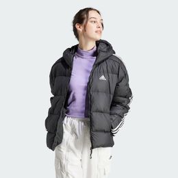 Adidas Essentials 3-Streifen Mid Hooded Daunenjacke