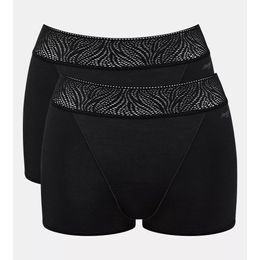 Sloggi - Menstruations Shorts - Black 000M - Sloggi Period Pants - Unterwäsche für Frauen