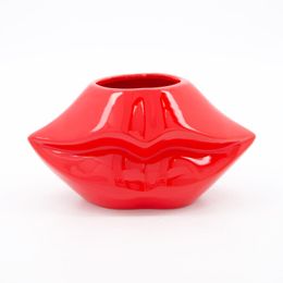 TK Maxx Rote Read My Lips Vase in Lippenform aus Keramik