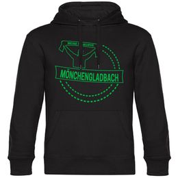 multifanshop Kapuzen Sweatshirt - M&ouml;nchengladbach - Meine Fankurve - Druck gr&uuml;n - Hoodie