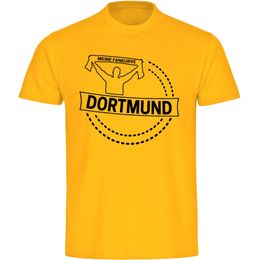 multifanshop® Herren T-Shirt - Dortmund - Meine Fankurve - Druck schwarz