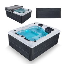 Artsauna Outdoor Whirlpool Oasis - Massaged&uuml;sen, LED Licht, Filter, Abdeckung & Heizung
