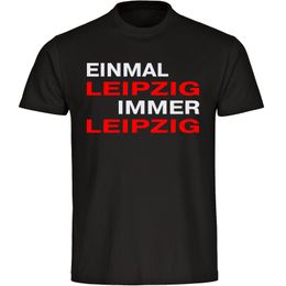 multifanshop® Kinder T-Shirt - Leipzig - Einmal Immer - Druck rot