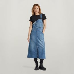 G-Star Raw Midi Dungaree Kleid - Mittelblau - Damen