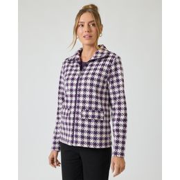 Helena Vera Fleece-Cardigan im Karo-Design