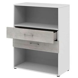 Röhr-Bush röhr Regalschrank direct.office, 859B381000 weiß, beton 80,0 x 34,4 x 107,2 cm