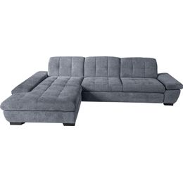 Ecksofa Alina "Salima", blau (blaugrau gfs 86), B:271cm H:90cm T:204cm, Sofas, Ecksofa, Inklusive R&uuml;ckenlehnenverstellung