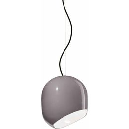 Licht-Erlebnisse Pendelleuchte Keramik E27 h: max. 150 cm Grau rund Retro Design Keramiklampe