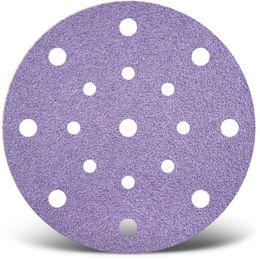 Purple hd Klett-Schleifscheiben, 150 mm, 17-Loch, f. Exzenterschleifer, Keramik-Mix (50 Stk.) K400 - Menzer