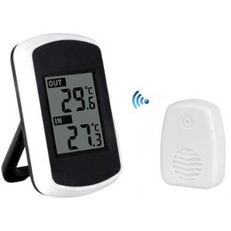 Anself LCD Digital Wireless Indoor Outdoor Thermometer Temperaturmessung Umgebungswettertester