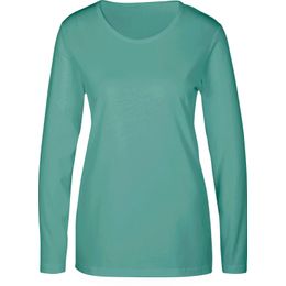Damen Langarmshirt in weiter Form salbei, Gr&ouml;&szlig;e 44