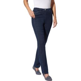 Damen Jeans mit Reißverschluss-Blende dark blue, Größe 40