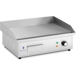 ROYAL CATERING Elektro Grillplatte Griddleplatte Bratplatte 530 x 350 mm glatt 3.000 w