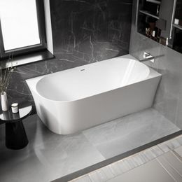 Bernstein Freistehende Badewanne nova slim line Acryl Weiß - Einbau Rechts - 170 x 78 cm