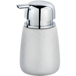 Seifenspender Glimma Silber Keramik, 330 ml, Silber glänzend, Keramik silber - silber glänzend - Wenko