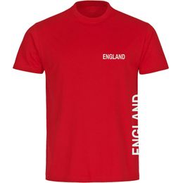 multifanshop® Kinder T-Shirt - England - Brust & Seite - Druck weiß