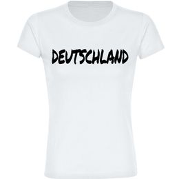 multifanshop® Damen T-Shirt - Deutschland - Textmarker - Druck schwarz