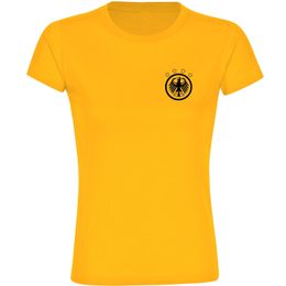 multifanshop® Damen T-Shirt - Germany - Adler Retro - Druck schwarz