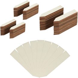 Relaxdays 180 x Pflanzenstecker im Set, zum Beschriften, Kräutergarten & Pflanzen, 10,5 cm lang, Holz Steckschilder, natur