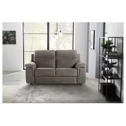 2-Sitzer NICOLETTI HOME "Alan" Sofas Gr. B/H/T: 175 cm x 99 cm x 94 cm, Luxus-Microfaser Wildlederoptik, ohne Relaxfunktion, braun (caribou) Breite 175 cm, wahlweise mit Relaxfunktion