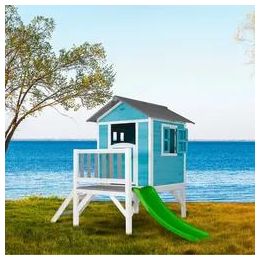 Spielturm SUNNY "Lodge XL" Spieltürme blau (blau, weiß) Kinder BxTxH: 240x168x189 cm