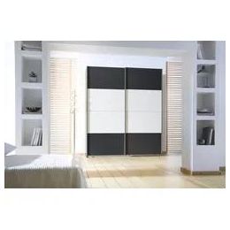 Schwebetürenschrank Rauch "Quadra Kleiderschrank BESTSELLER Schrank Gaderobe" Schränke Gr. B/H/T: 226 cm x 210 cm x 62 cm, 2 St., weiß (grau metallic, weiß) mit Möglichkeit zur individuellen Frontgestaltung, leichtgängige Türen