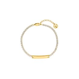 Paul Valentine Engravable Tennis Bracelet 14K Gold Plated