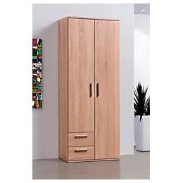 Mehrzweckschrank Procontour "Clara" Schränke Gr. B/H/T: 64 cm x 167 cm x 34 cm, 2 St., braun (sonoma eiche) Großes Fach für Staubsauger