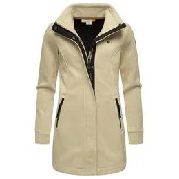 Sweatjacke Ragwear "Letrice Bonded" Gr. XL (42), beige (ecru) Damen Sweatjacken Elegante Zip-Jacke mit hohem Kragen in Feinstrickoptik