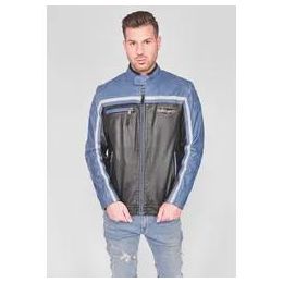 Lederjacke Maze "4202191" Gr. S, schwarz (schwarz, blau) Herren Jacken