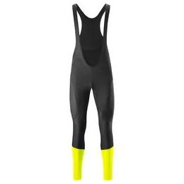 Fahrradhose Gonso "Essential Bib Tight Softshell No Pad M" Gr. L, Normalgrößen, gelb (neongelb) Herren Hosen Radhose ohne Sitzpolster