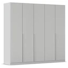 Drehtürenschrank Rauch "Kleiderschrank Schrank Garderobe AGORDO mit Dekor- oder Hochglanzfront" Schränke Gr. B/H/T: 226 cm x 210 cm x 54 cm, 5 St., grau (seidengrau) durchdachte Innenausstattung, in 6 Breiten und 2 Höhen MADE IN GERMANY