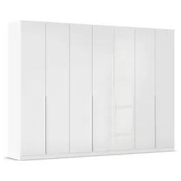 Drehtürenschrank Rauch "Kleiderschrank Schrank Garderobe AGORDO mit Dekor- oder Hochglanzfront" Schränke Gr. B/H/T: 315cm x 229cm x 54cm, 7 St., weiß (alpinweiß/hochglanz weiß) durchdachte Innenausstattung, in 6 Breiten und 2 Höhen MADE IN GERMANY