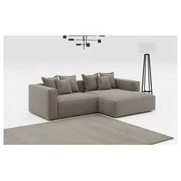 Ecksofa Inosign "L-Form" Sofas Gr. B/H: 284cm x 72cm, Struktur fein, Recamiere rechts, grau