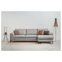 Ecksofa Inosign "Henry" Sofas Gr. B/H/T: 294cm x 84cm x 160cm, Struktur, Recamiere rechts, beige mit Metallbeinen, in modernem Design