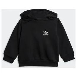 Trainingsanzug Adidas ORIGINALS "HOODIE SET" Gr. 104, schwarz (black) Kinder Sportanzüge