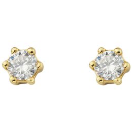 Paar Ohrhänger ONE ELEMENT "0.15 ct Diamant Brillant Ohrringe Ohrstecker aus 585 Gelbgold" Gr. Damen, 0.15 ct, Diamanten, goldfarben (gold) Damen Gold Schmuck