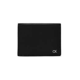 Geldbörse Calvin Klein "METAL CK TRIFOLD 10CC W/COIN" schwarz (ck black smooth) Kleinlederwaren