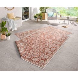 Teppich NORTHRUGS "Curacao" Teppiche Gr. B/L: 200 cm x 290 cm, 5 mm, 1 St., orange (terra) In-& Outdoor, Wetterfest, Balkon, Garten, Wohnzimmer, Wasserfest