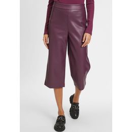 Culotte Tamaris Gr. 38, N-Gr, grau (grape wine) Damen Hosen leicht glänzende Optik