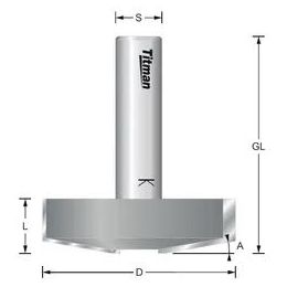 Abplattfräser HW S=12mm D=50mm GL=55mm – 10°