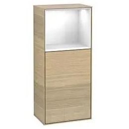 Villeroy & Boch Villeroy und Boch Finion Seitenschrank G530GFPC 41,8cm, rechts, Ladestation, Emotion, Regal Glossy White Lacquer, Oak Veneer