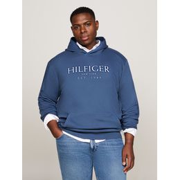 Tommy Hilfiger Big & Tall Hoodie TOMMY HILFIGER BIG & TALL "BT-BIG HOODY-B" Gr. XXXL, blau (aegean sea) Herren Sweatshirts in Großen Größen, mit Logostickerei am Ärmel