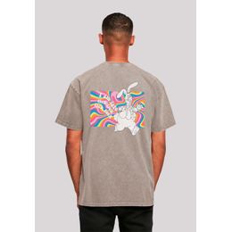 F4NT4STIC Damen T-Shirt "Alice im Wunderland Uhr Hase", grau, Gr. XXL, Obermaterial: 100% Baumwolle, Shirts, Premium Qualit&auml;t, Nostalgie, Kinderserie