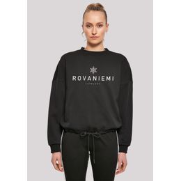 F4NT4STIC Damen Sweatshirt "Schneeflocke Winter Lappland", schwarz, Gr. XS, Obermaterial: 65% Baumwolle, 35% Polyester, Sweatshirts, Weihnachten,