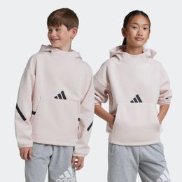 Kapuzensweatshirt adidas Sportswear "J Z.N.E. HD" Gr. 164, wonder quartz, black Kinder Sweatshirts