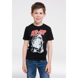 logoshirt Mädchen T-Shirt "Star Wars – R2-D2", schwarz, Gr. 92, bedruckt, 100% Baumwolle, Shirts, mit lizenziertem Originaldesign