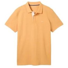 Tom Tailor Herren Basic Poloshirt, orange, Uni, Gr. XXL