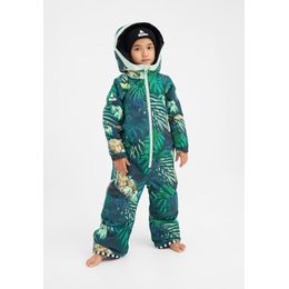 Schneeoverall WeeDo "COSMO JUNGLE" Gr. 104/116, jungle print, mint Jungen Overalls Mitwachsender Schneeanzug